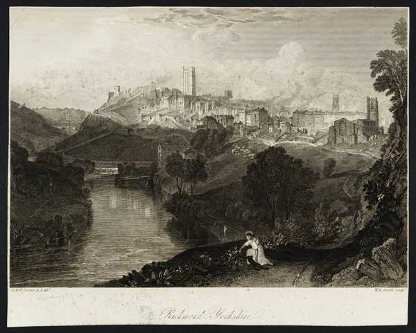 ‘Richmond, Yorkshire, engraved by W.R. Smith‘, after Joseph Mallord ...