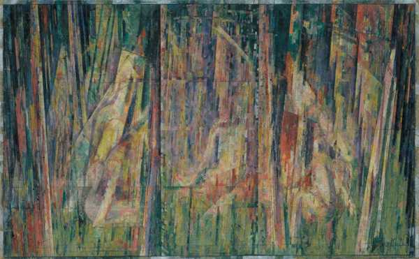 ‘Triptych with Figures‘, Godfrey Miller, c.1944–50 | Tate
