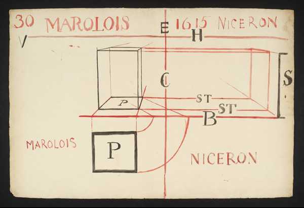 ‘Lecture Diagram 30: Perspective Method for a Cube (after Samuel ...
