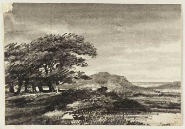 ‘Trees and Hills, Water in the Foreground‘, Dr Thomas Monro | Tate