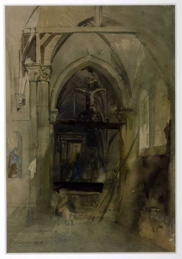 ‘A Church Interior (?St Denis - Hors, Amboise)‘, William James Müller ...