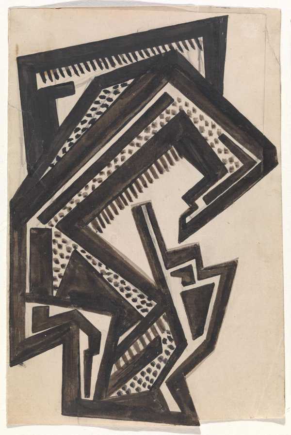 ‘Study for ‘Vorticist Composition in Black and White’‘, Helen Saunders ...