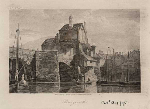 ‘Bridgenorth, engraved by Walker‘, after Joseph Mallord William Turner ...