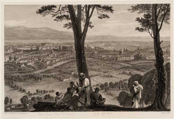 ‘Rome, from Monte Mario, engraved by J. Byrne‘, after Joseph Mallord ...