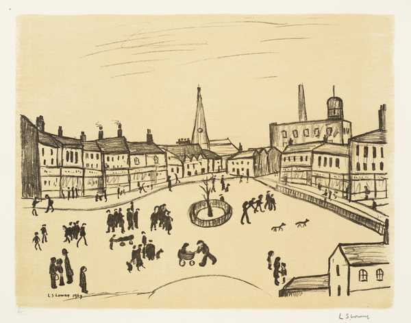 ‘Tree in a Square‘, L.S. Lowry, 1969 | Tate