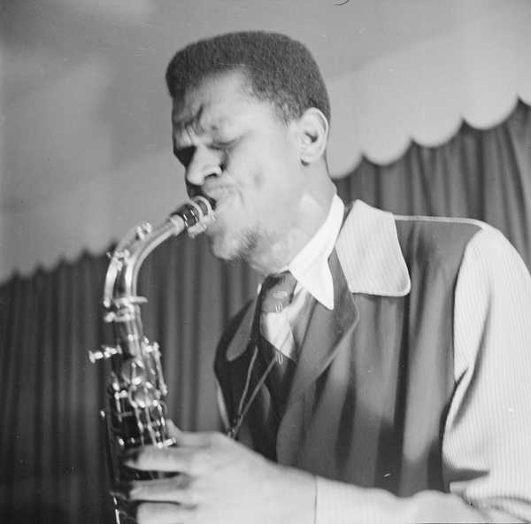 Photograph of jazz musician and composer Joe Harriott, performing on ...