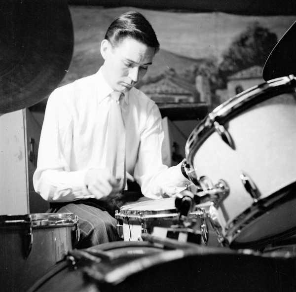 Photograph of Jack Parnell performing on drums‘, Nigel Henderson, [c ...