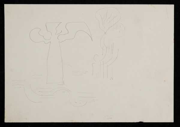 Drawing of faint outlines of a tree by Cecil Collins‘, Cecil Collins ...