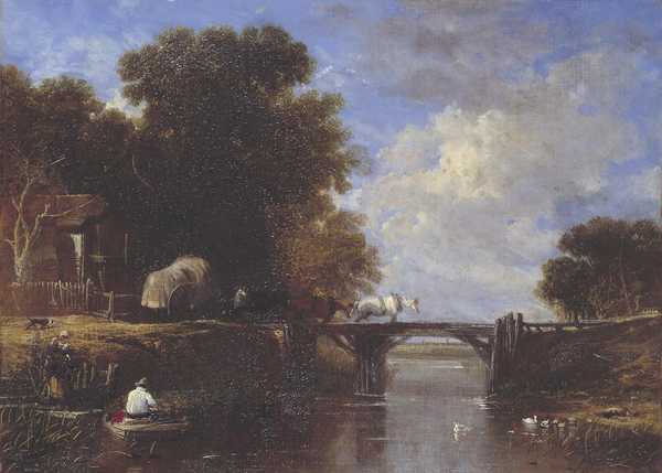 ‘Wooden Bridge‘, Sir Augustus Wall Callcott, c.1835 | Tate
