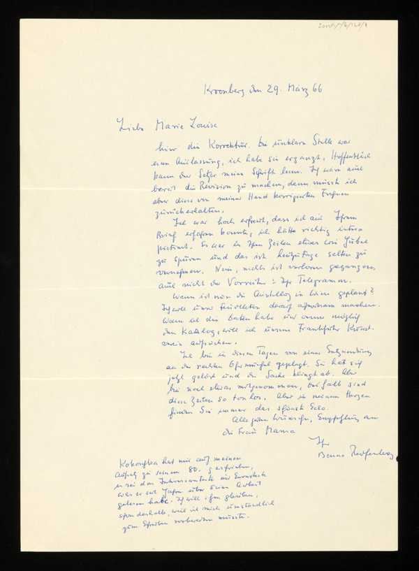 Letter from Benno Reifenberg, Frankfurt am Main‘, Benno Reifenberg, 29 ...