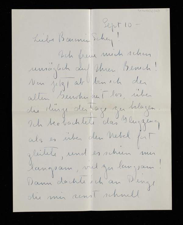 Letter from Edward Renouf to Anny Schey von Koromla‘, Edward Renouf ...