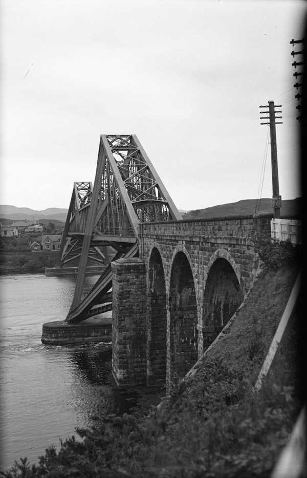 Photograph of a railway bridge at Connel Ferry over Loch Etive, near ...