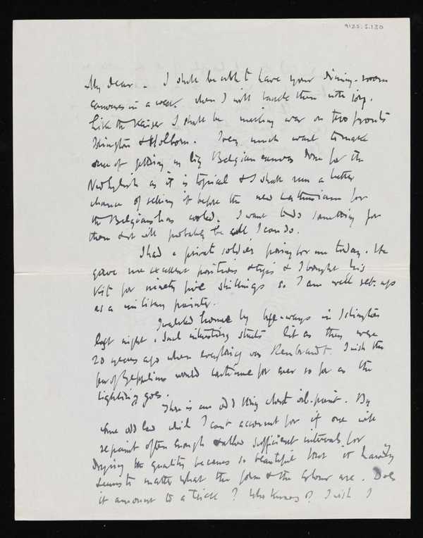 Letter from Walter Sickert to Ethel Sands‘, Walter Richard Sickert ...