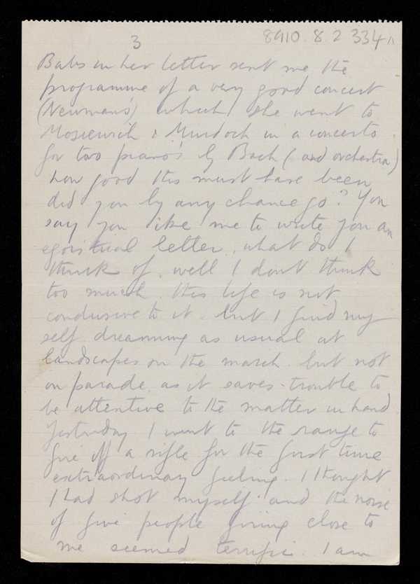 Incomplete letter from John Nash to Christine Nash about his fellow ...