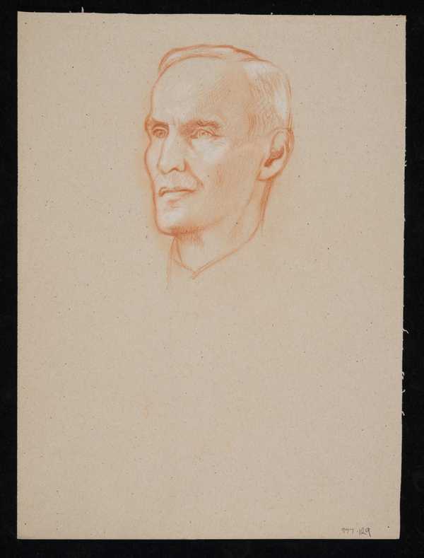 Study of a man’s head‘, Sir William Rothenstein‘, Sir William ...