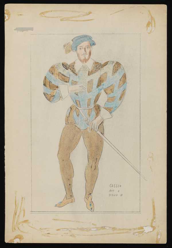 Costume design titled ‘Cassio’‘, Anne Estelle Rice, 1923‘, Anne Estelle ...