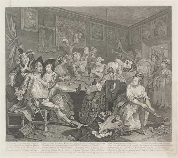 ‘A Rake’s Progress (plate 3)‘, William Hogarth, 1735 | Tate