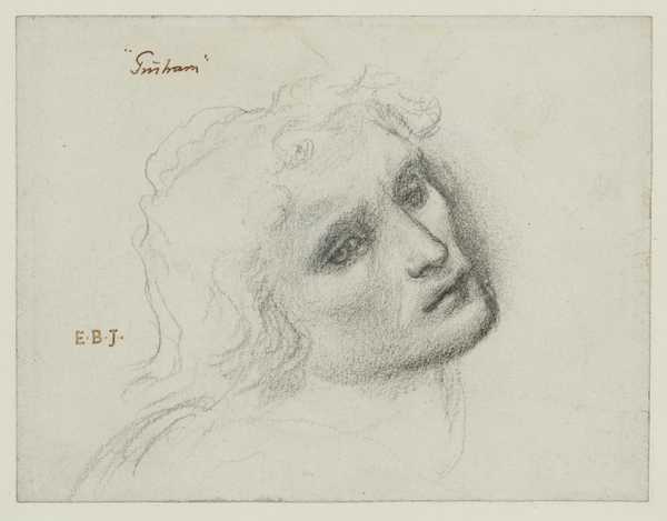 ‘Study of the Head of Tristram for ‘The Madness of Sir Tristram’‘, Sir ...