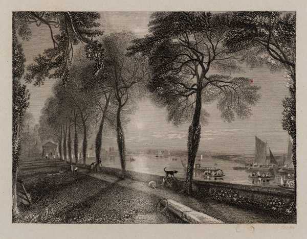 ‘The Thames at Mortlake‘, after Joseph Mallord William Turner, 1836 | Tate