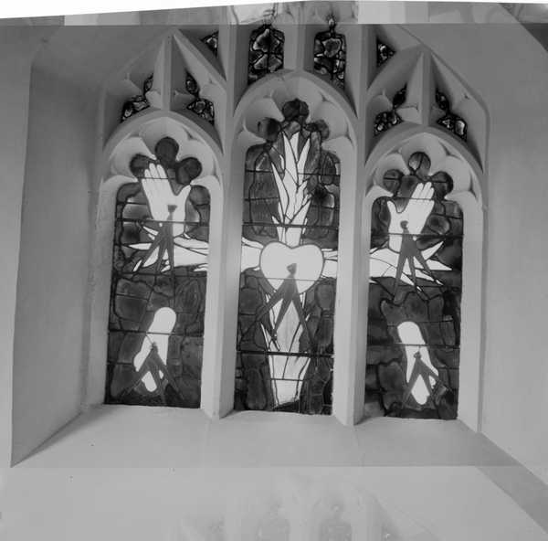Photograph of stained glass window designed by John Piper at All Saints ...