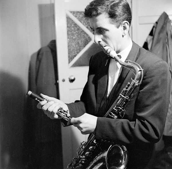 Photograph of a musician with a saxophone‘, Nigel Henderson, [c.1949–c ...