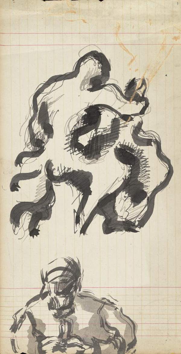Two sketches for ‘Prometheus Killing Vulture’ by Jacques Lipchitz ...
