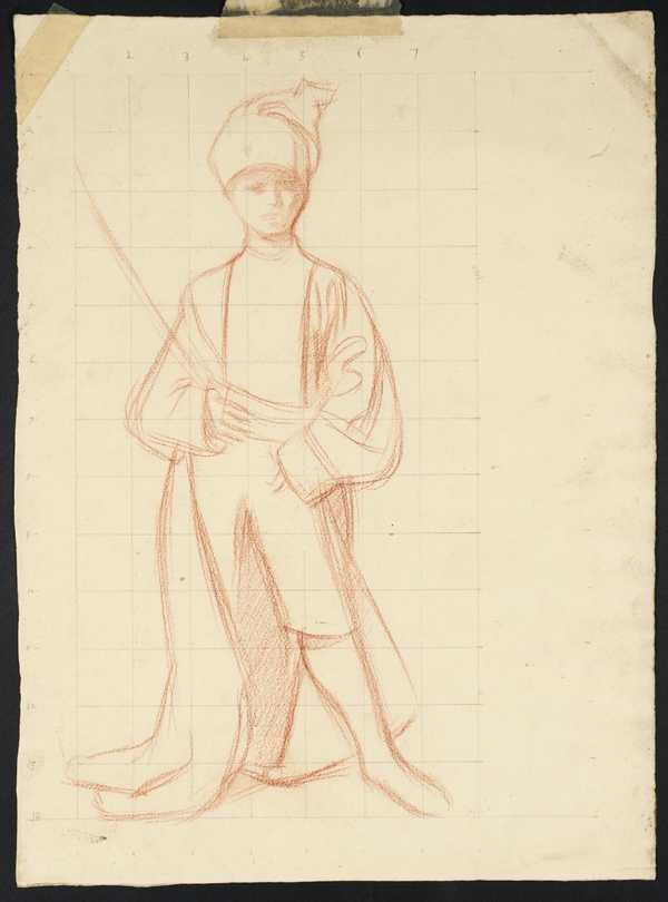 ‘Working Drawing for the Boy in ‘The Princess Badroulbadour’‘, Sir ...