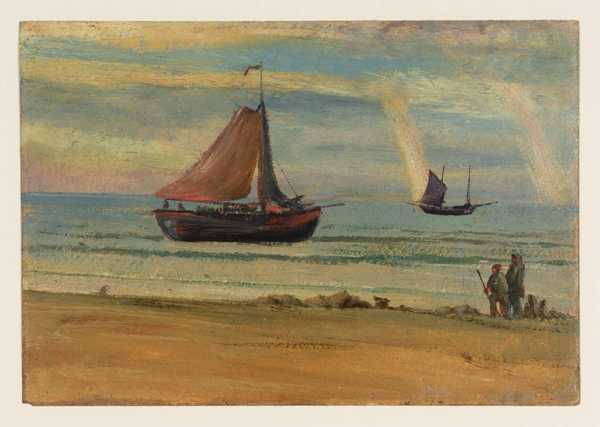 ‘Coast Scene with Fishing Boats and Rainbows‘, John William Inchbold | Tate