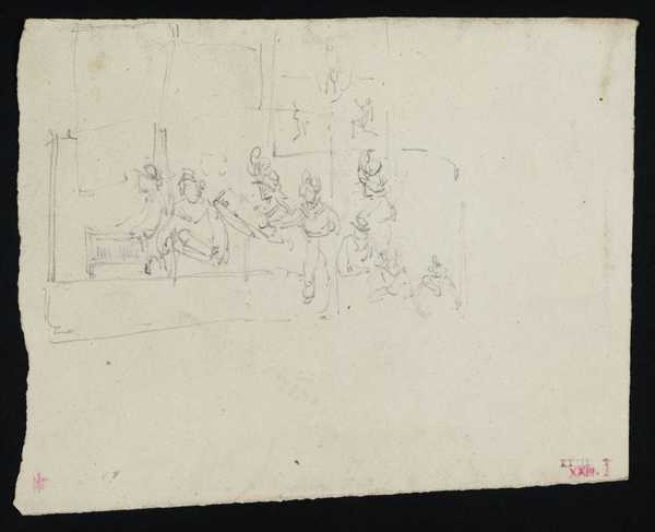‘A Fairground Stall with Figures and Banners‘, Joseph Mallord William ...