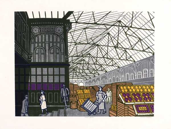 ‘Six London Markets‘, Edward Bawden, 1967 | Tate