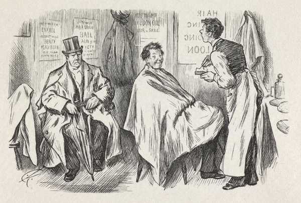 Wood engraving titled ‘In Waiting!’‘, Charles Samuel Keene, 6 April ...