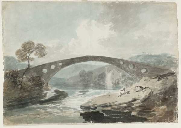‘The Bridge at Pontypridd‘, Joseph Mallord William Turner, ?1798 | Tate