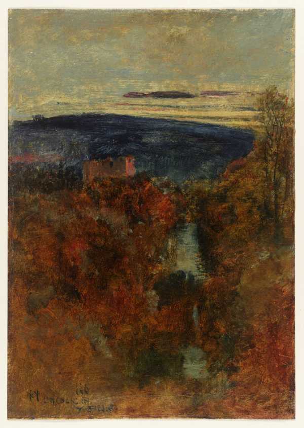 ‘Recollection, Strid, Barden Tower‘, John William Inchbold, 1866 | Tate