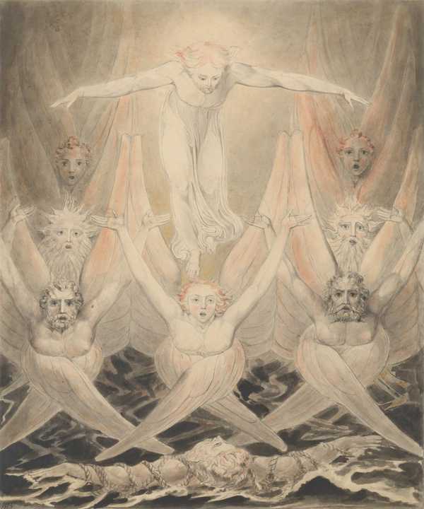 ‘David Delivered out of Many Waters‘, William Blake, c.1805 | Tate
