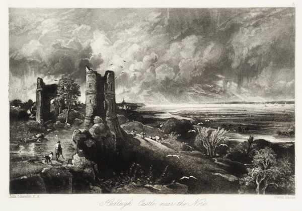 ‘Hadleigh Castle near the Nore‘, John Constable, David Lucas, published ...