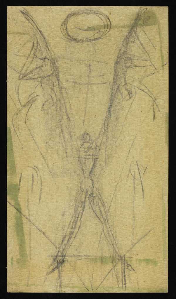 Abstract sketch of figure‘, Ithell Colquhoun, [c.1927–30]‘, Ithell ...