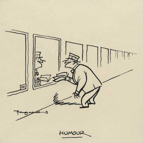 Drawing captioned ‘Humour’‘, Fougasse, [c.1952–3]‘, Fougasse, [c.1952–3 ...