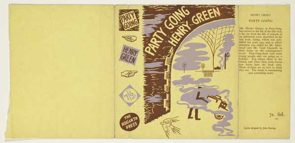 Printed book jacket for ‘Party going’ by Henry Green, designed by John ...