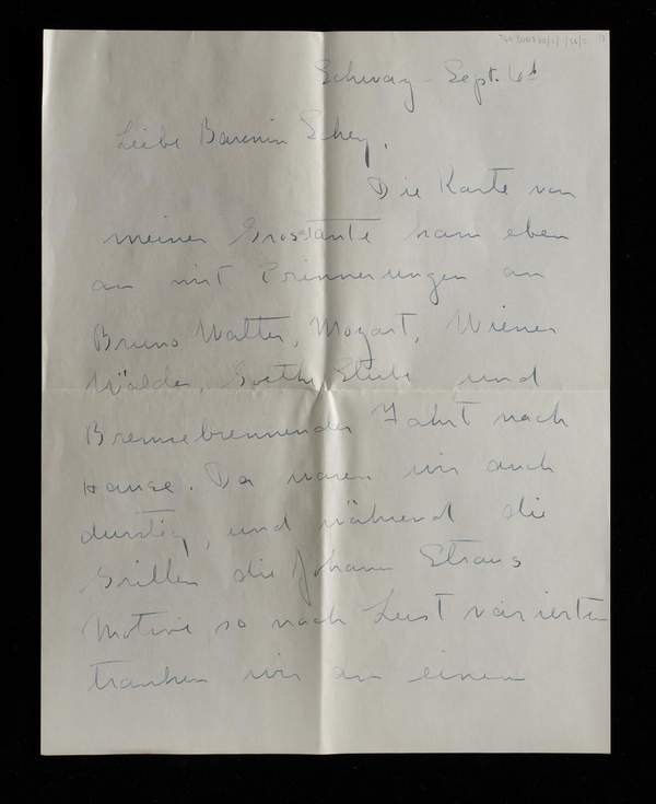 Letter from Edward Renouf to Anny Schey von Koromla‘, Edward Renouf ...