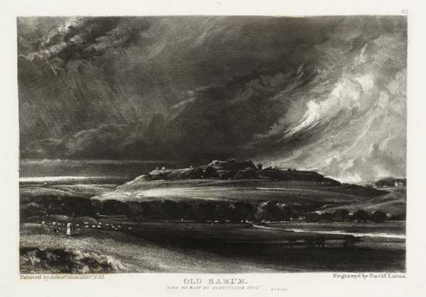 ‘Old Sarum (second plate)‘, John Constable, David Lucas, published 1855 | Tate