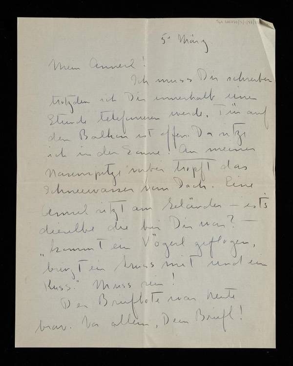 Letter from Edward Renouf to Anny Schey von Koromla‘, Edward Renouf ...