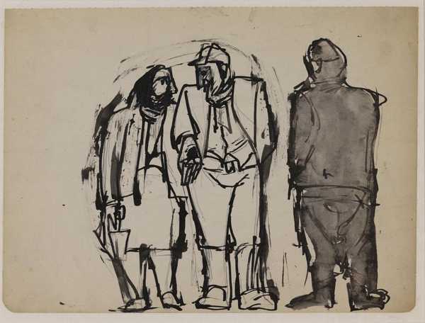 Sketch of the fiancés and friend‘, Josef Herman, [c.1948–9]‘, Josef ...
