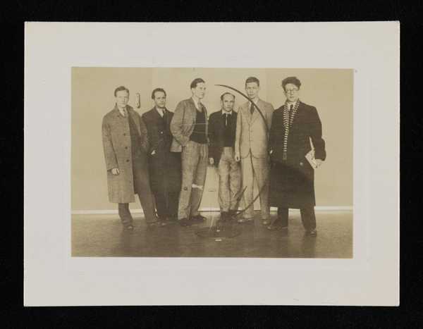 Photograph of (left to right) Arthur Jackson Hepworth, Louis Fernandez ...