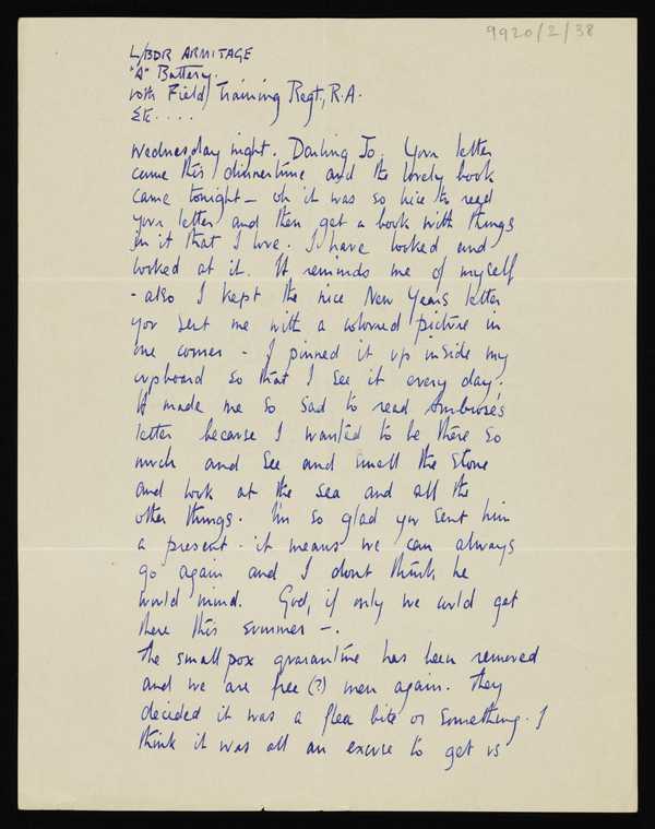 Letter from Kenneth Armitage to Joan Moore‘, Kenneth Armitage ...