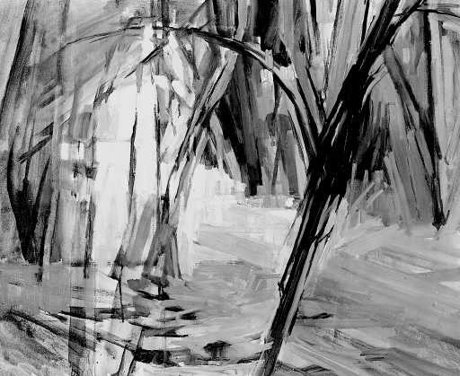 ‘Path with Elder and Hazel‘, Sir Lawrence Gowing, 1959 | Tate