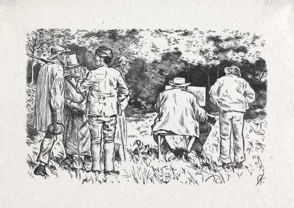 Wood engraving titled ‘The Sketching Season’‘, Charles Samuel Keene, 10 ...