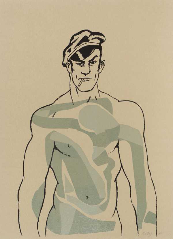 ‘Man with Matisse Tattoo‘, R.B. Kitaj, 1978 | Tate