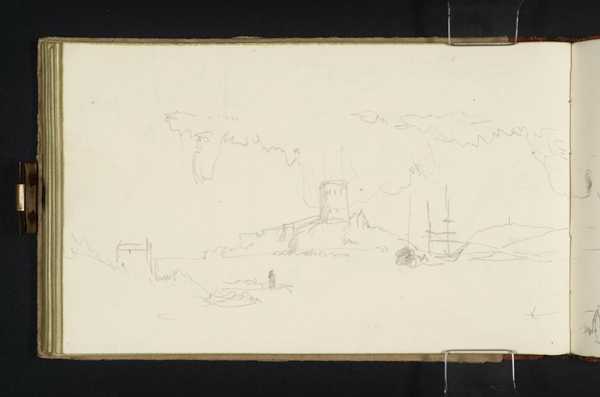 ‘Loophole Tower, Guernsey; Creux Harbour, Sark Island‘, Joseph Mallord ...
