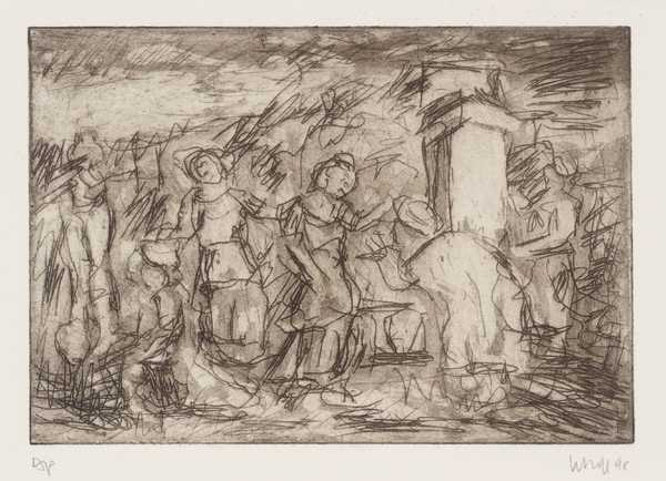 ‘Rebekha Quenching the Thirst of Eliezer at the Well‘, Leon Kossoff ...