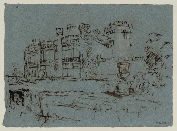 ‘East Cowes Castle from the West, across the Terrace‘, Joseph Mallord ...